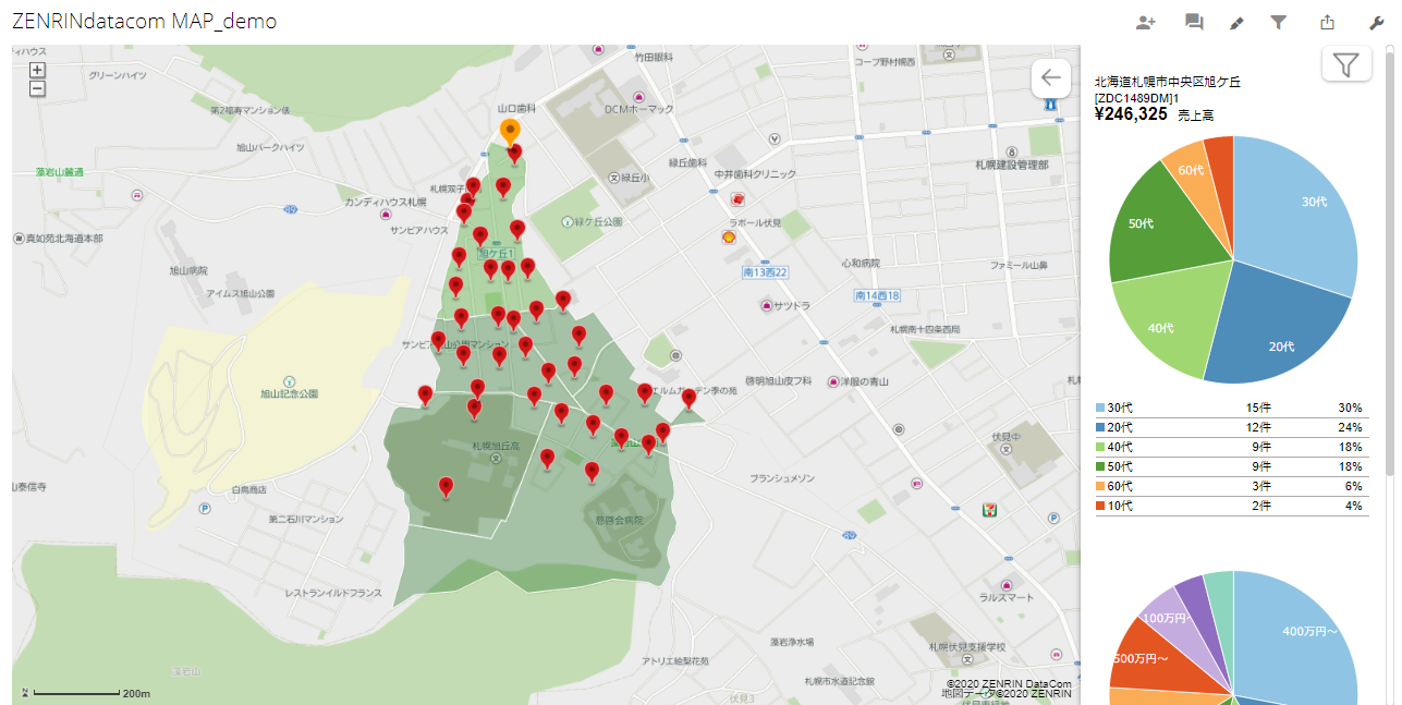 BIツール「Domo」向けの地図アプリ『Zenrin-datacom Map』を Domo内のApp storeでリリース！ ～町域大字レベルの詳細な地図での商圏分析が可能に～
